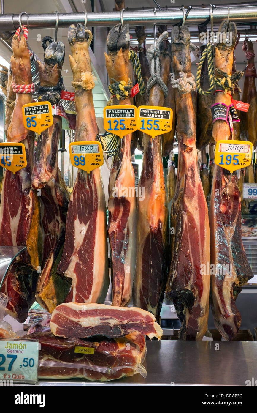 Jamon iberico iberian ham legs hi-res stock photography and images - Alamy