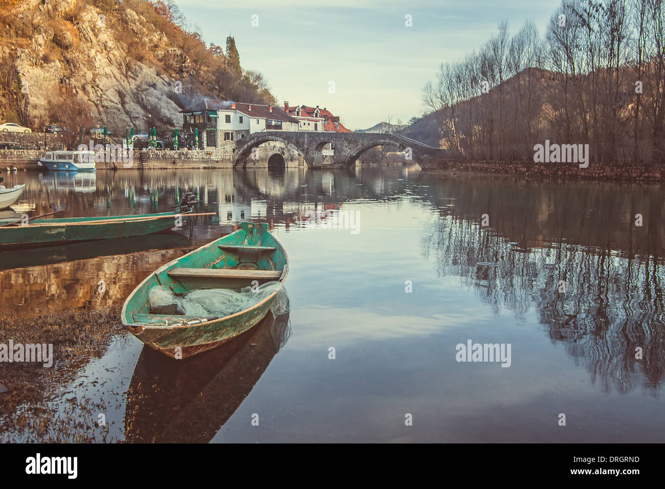 Rijeka Crnojevica village and bridge‎ Stock Photo - Alamy