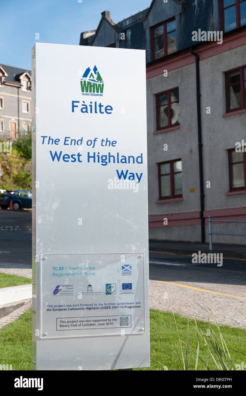 West highland way end sign hi-res stock photography and images - Alamy
