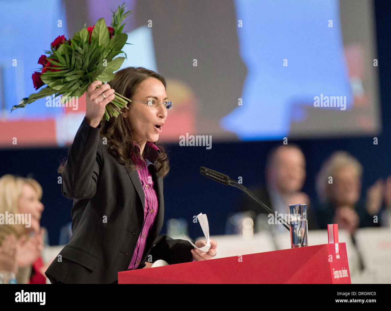 Berlin, Germany. 26th Jan, 2014. Yasmin Fahimi speaks after her ...