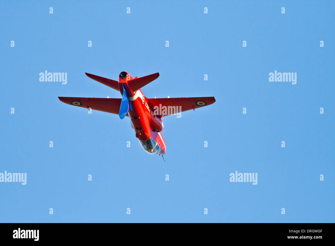 One Red Arrow upside down Stock Photo - Alamy