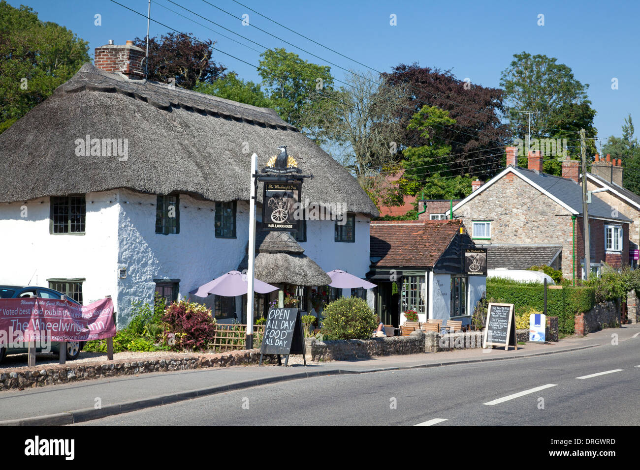 The Wheelwright pub, Colyford, Devon Stock Photo - Alamy