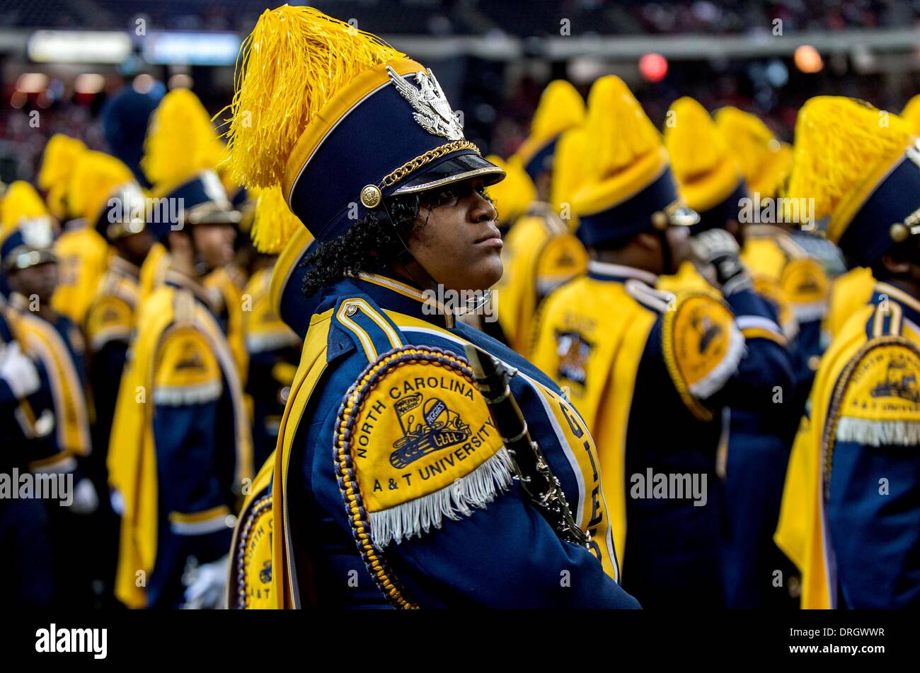 Atlanta, Georgia, USA. 25th Jan, 2014. The Blue and Gold Marching ...