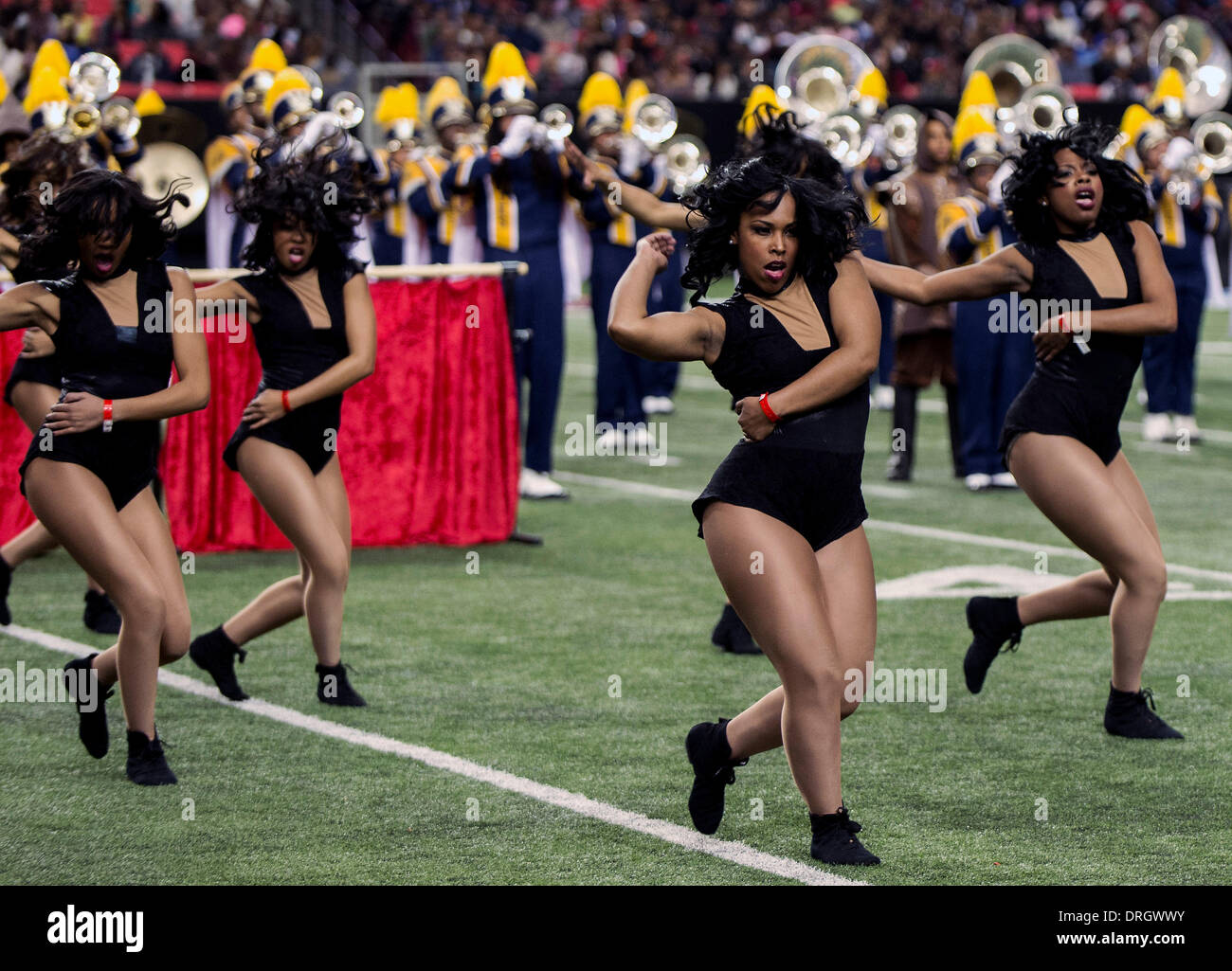 Atlanta, Georgia, USA. 25th Jan, 2014. The Blue and Gold Marching ...