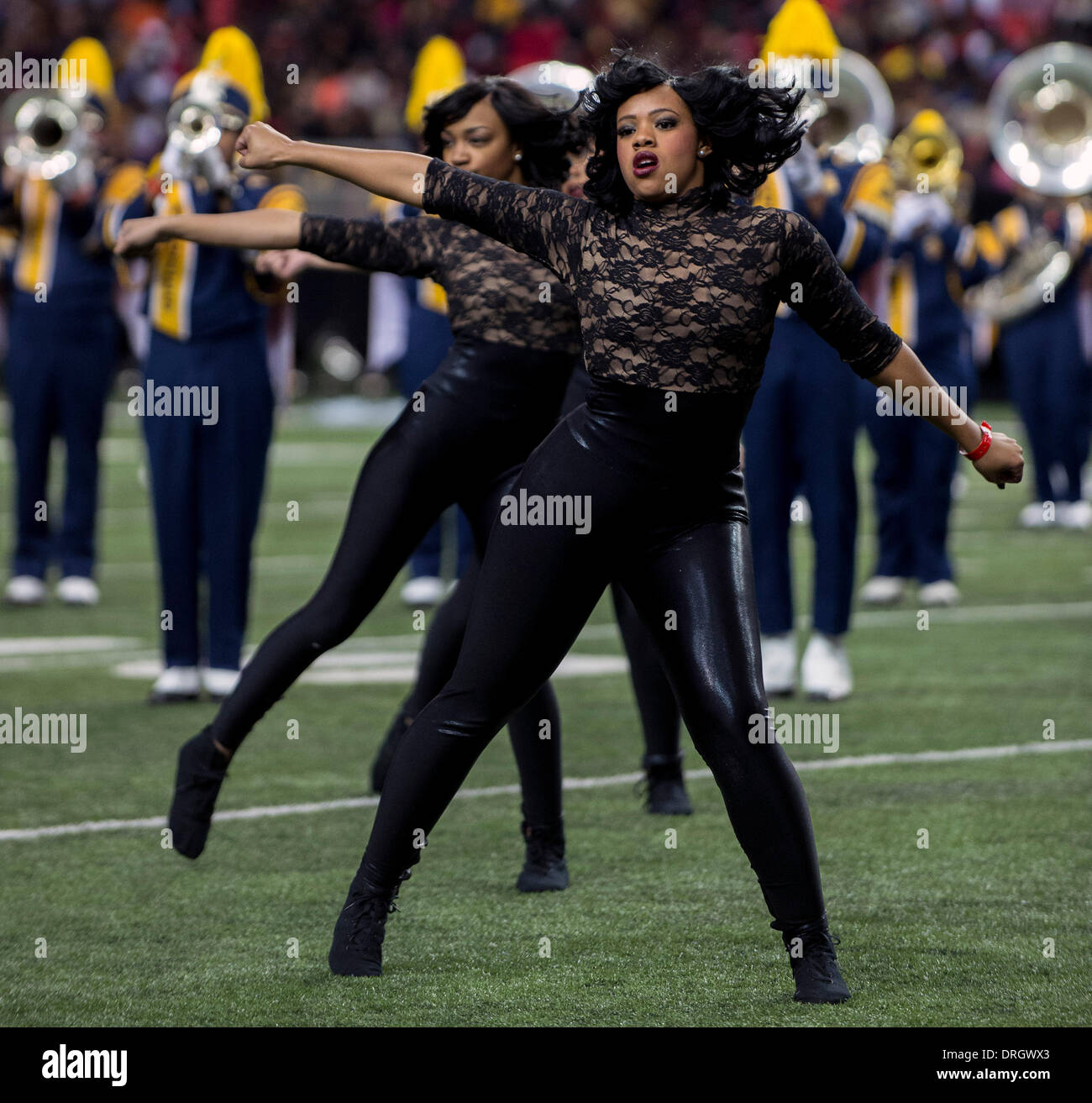 Atlanta, Georgia, USA. 25th Jan, 2014. The Blue and Gold Marching ...