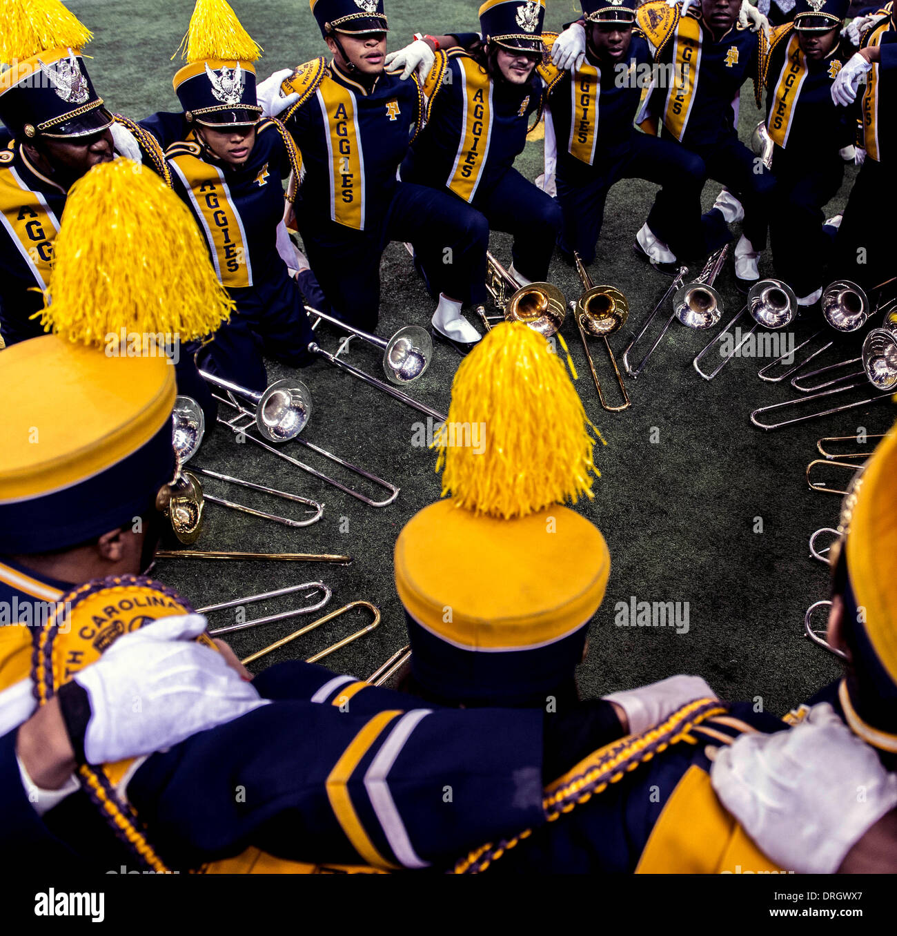 Atlanta, Georgia, USA. 25th Jan, 2014. The Blue and Gold Marching ...