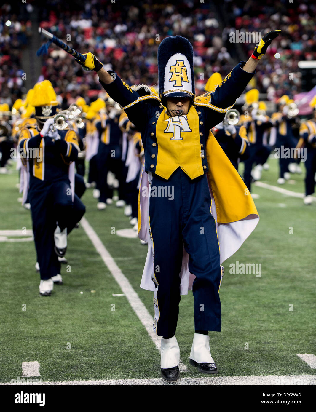 Atlanta, Georgia, USA. 25th Jan, 2014. The Blue and Gold Marching ...