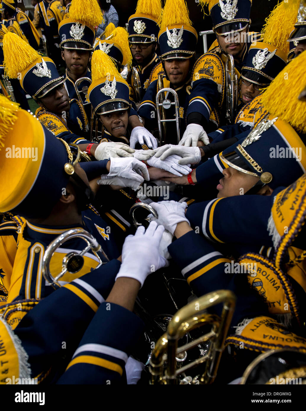 Atlanta, Georgia, USA. 25th Jan, 2014. The Blue and Gold Marching ...