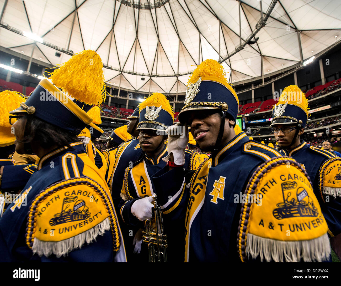 Atlanta, Georgia, USA. 25th Jan, 2014. The Blue and Gold Marching ...