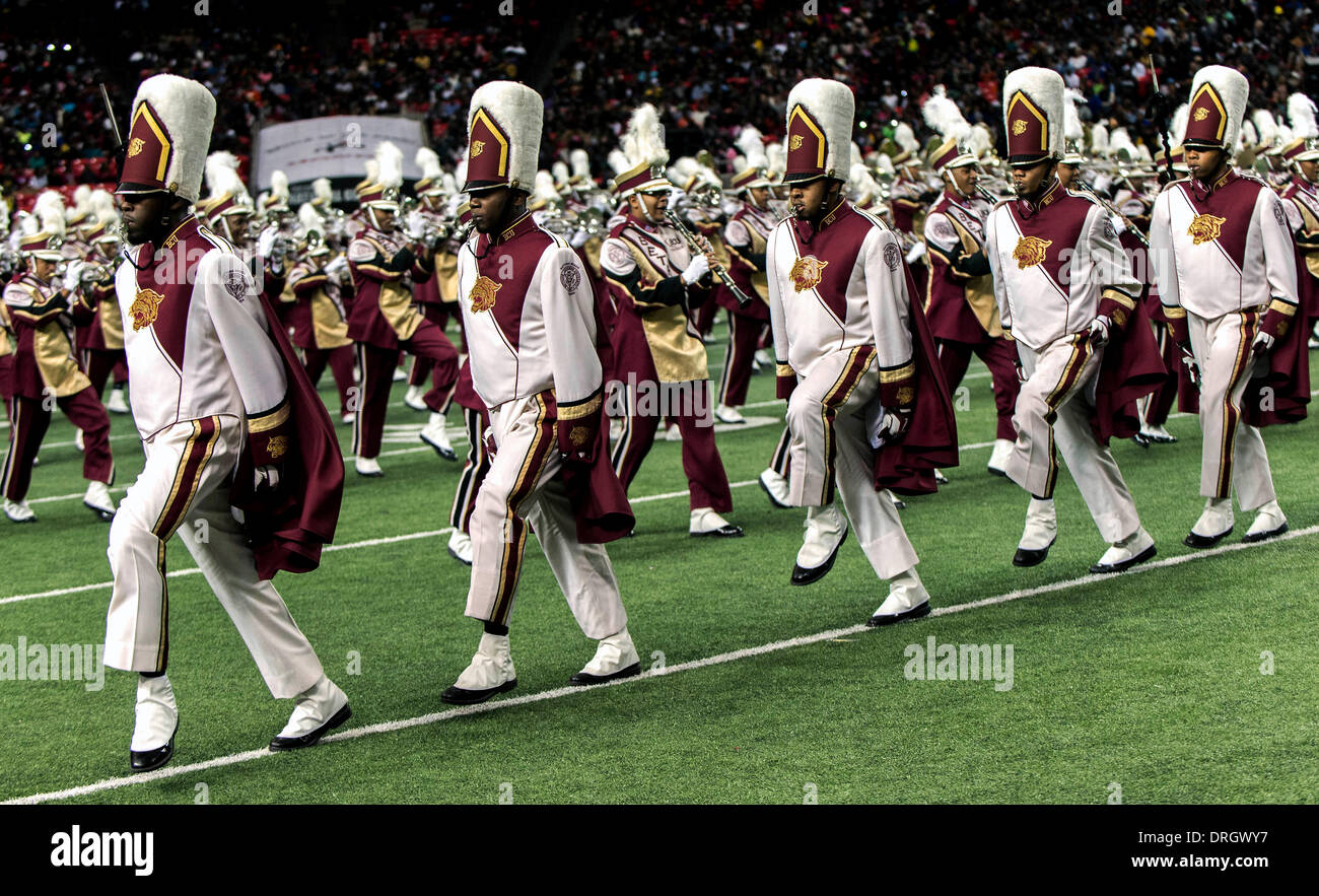 Atlanta, Georgia, USA. 25th Jan, 2014. The Marching Wildcats from ...