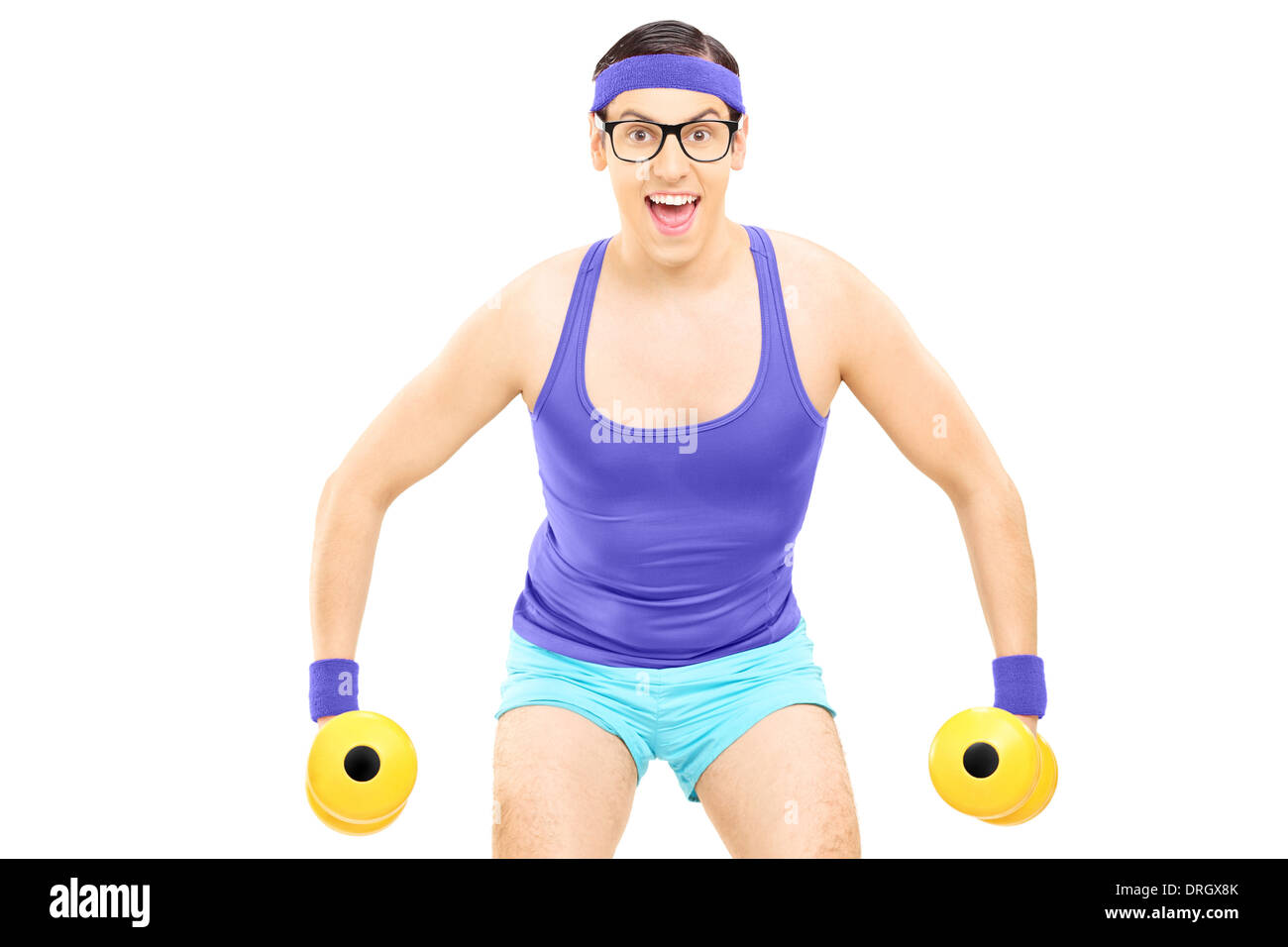 Geek guy exercise hi-res stock photography and images - Alamy
