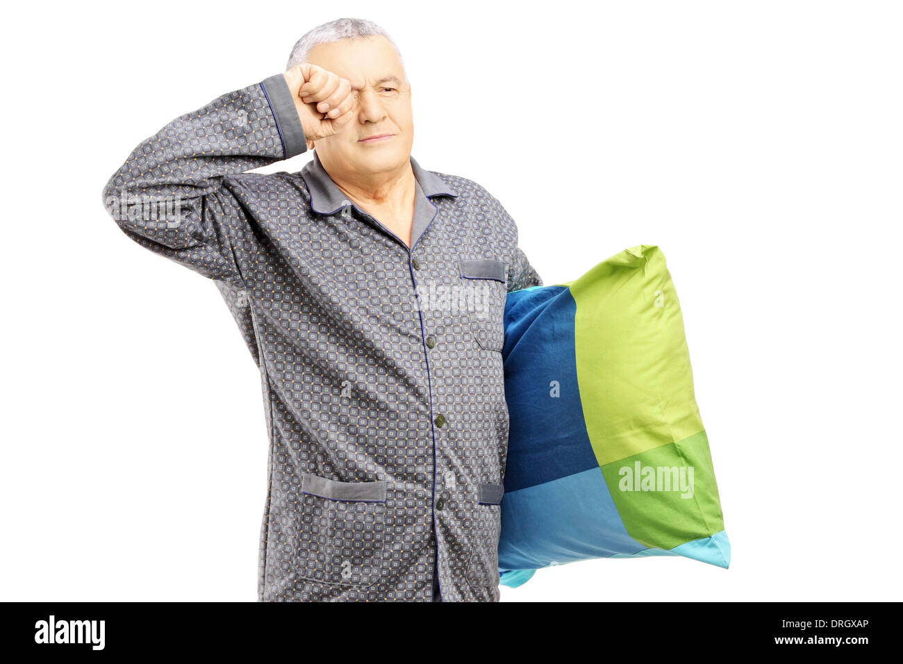 Old man holding pillow hi-res stock photography and images - Alamy