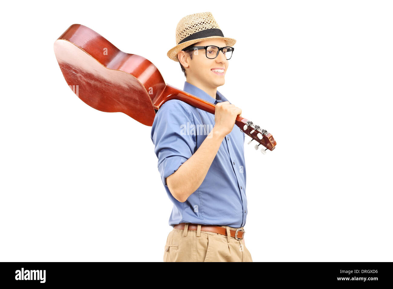 Guitar over shoulder hi-res stock photography and images - Alamy