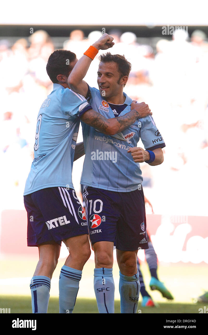 Melbourne, Australia. 26th Jan, 2014. ALESSANDRO DEL PIERO (10) forward ...
