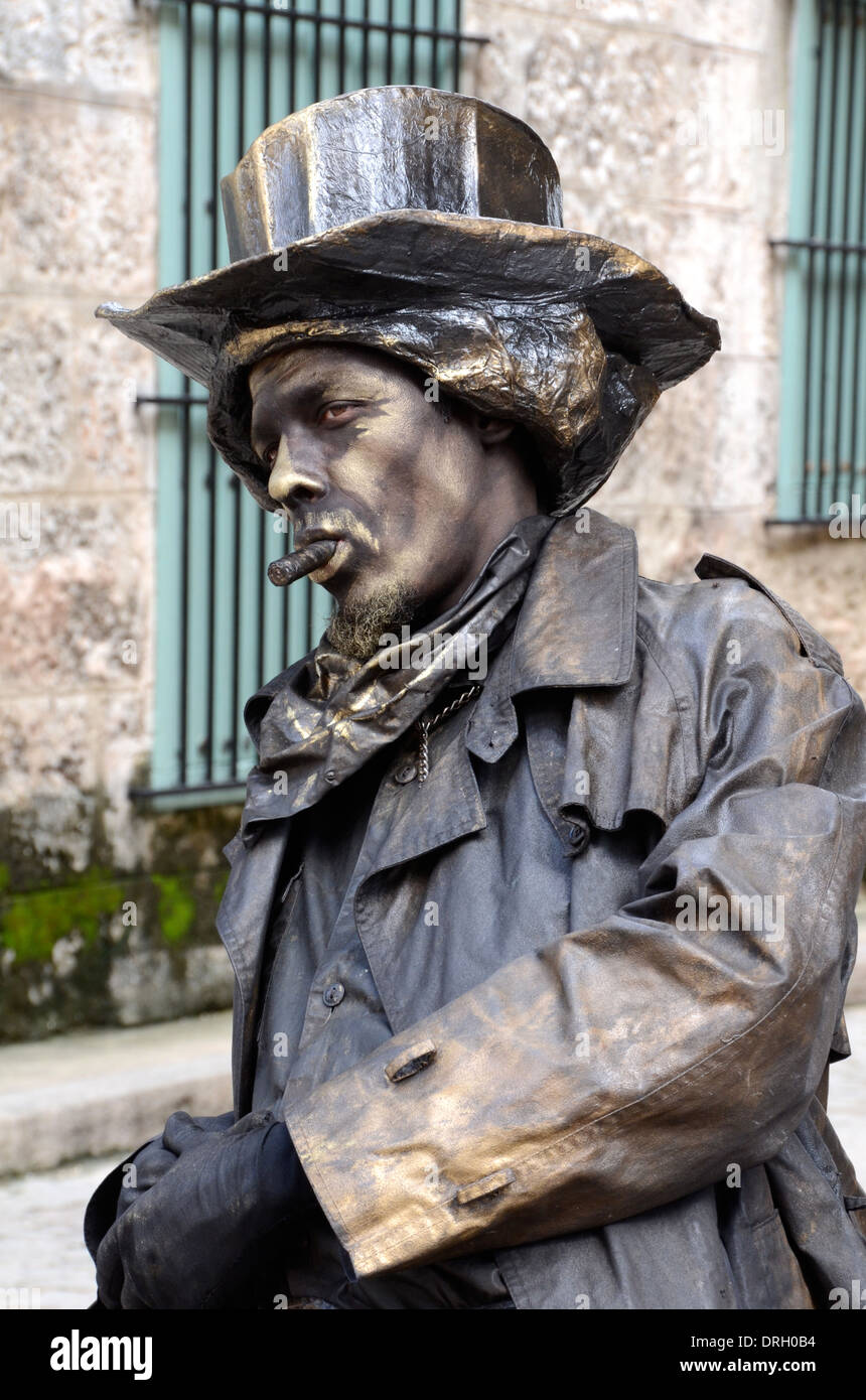 'Living statue' Havana, Cuba Stock Photo - Alamy
