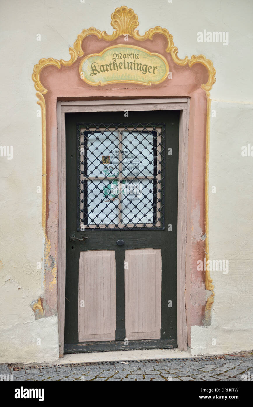 traditional hand painted ornate window decoration in Bavaria .in the ...