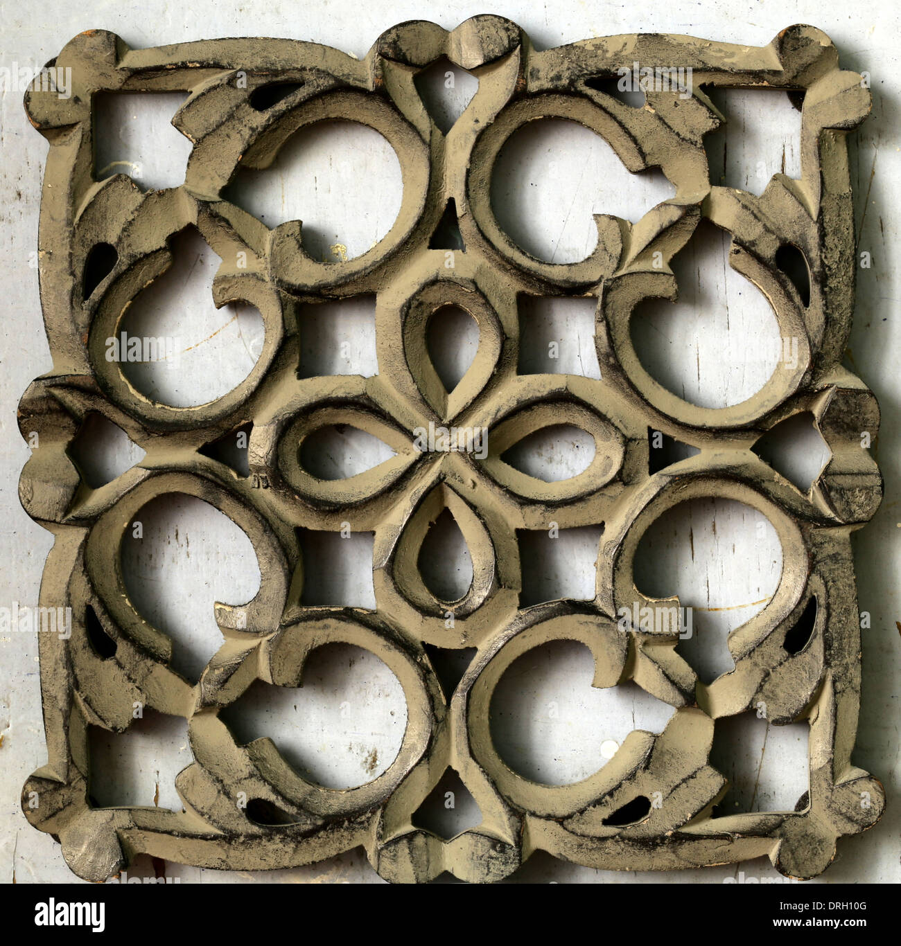 Vintage wooden lattice with a beautiful pattern Stock Photo - Alamy