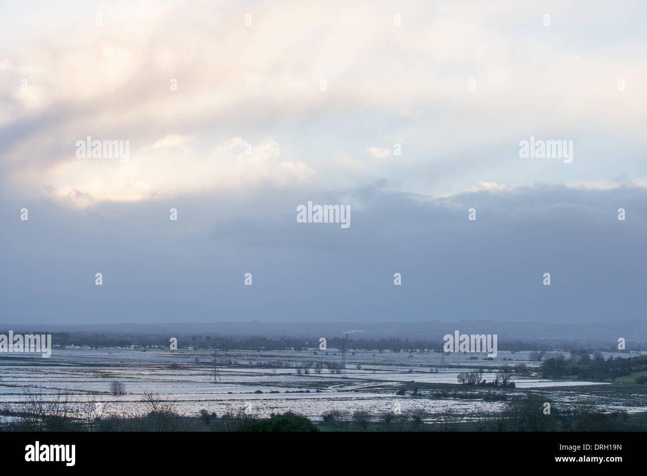 Moorlinch, Somerset. 26th Jan, 2014. Extensive flooding of the Somerset ...