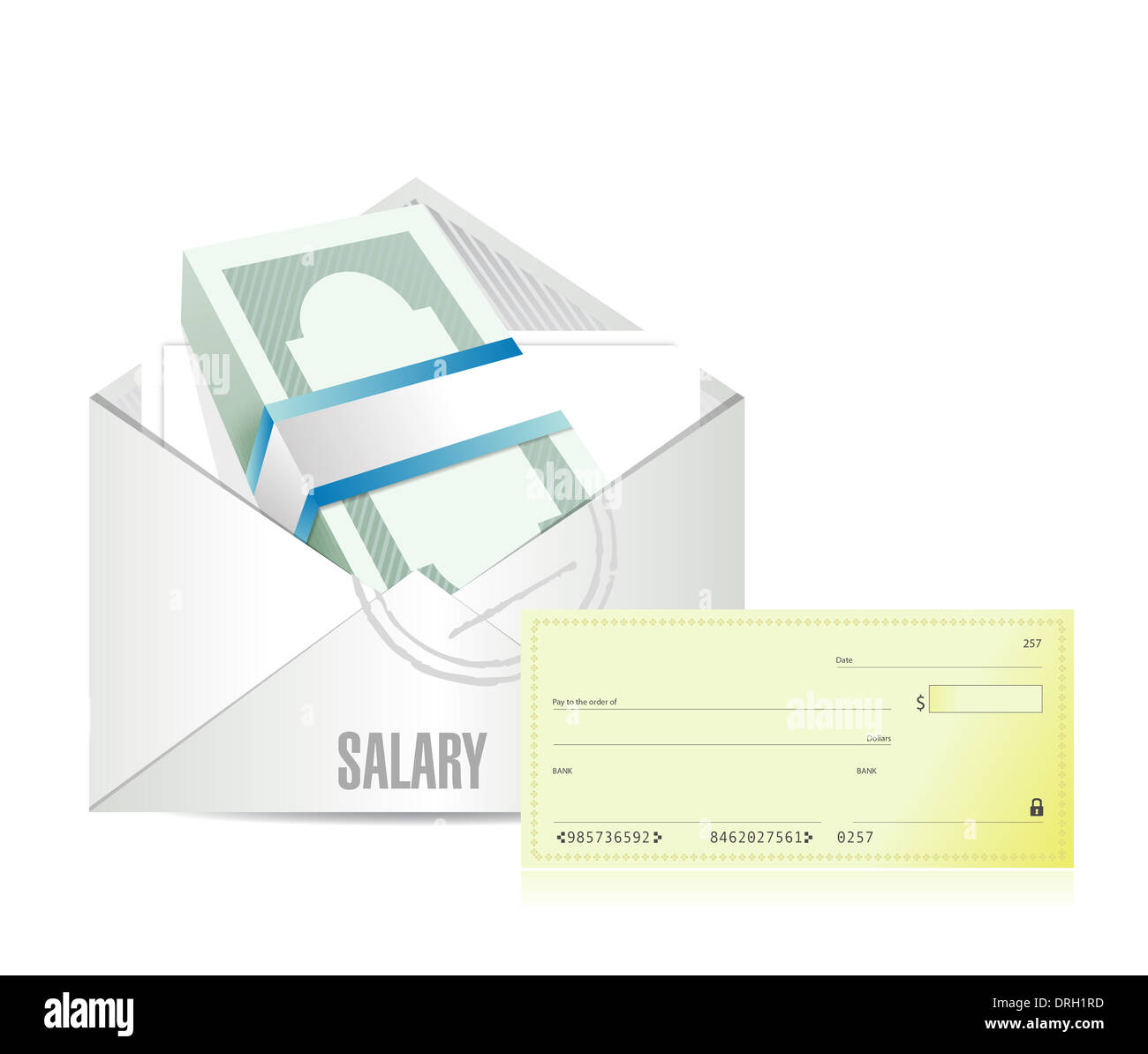 salary illustration design over a white background Stock Photo - Alamy