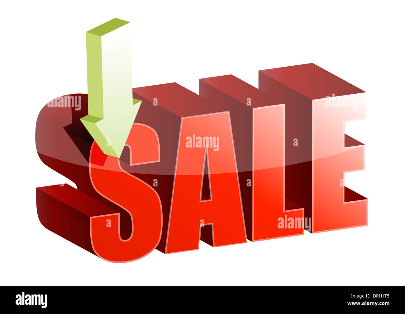 Sale arrow concept illustration design over a white background Stock ...