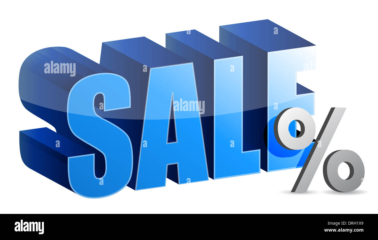 sale and percentage sign text illustration design over white Stock ...