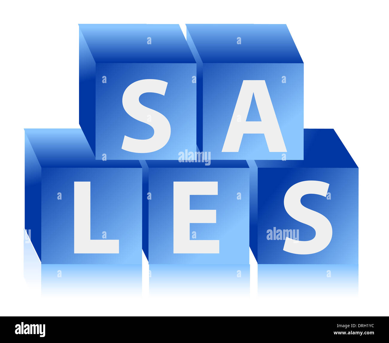 sales cubes illustration design over a white background Stock Photo - Alamy