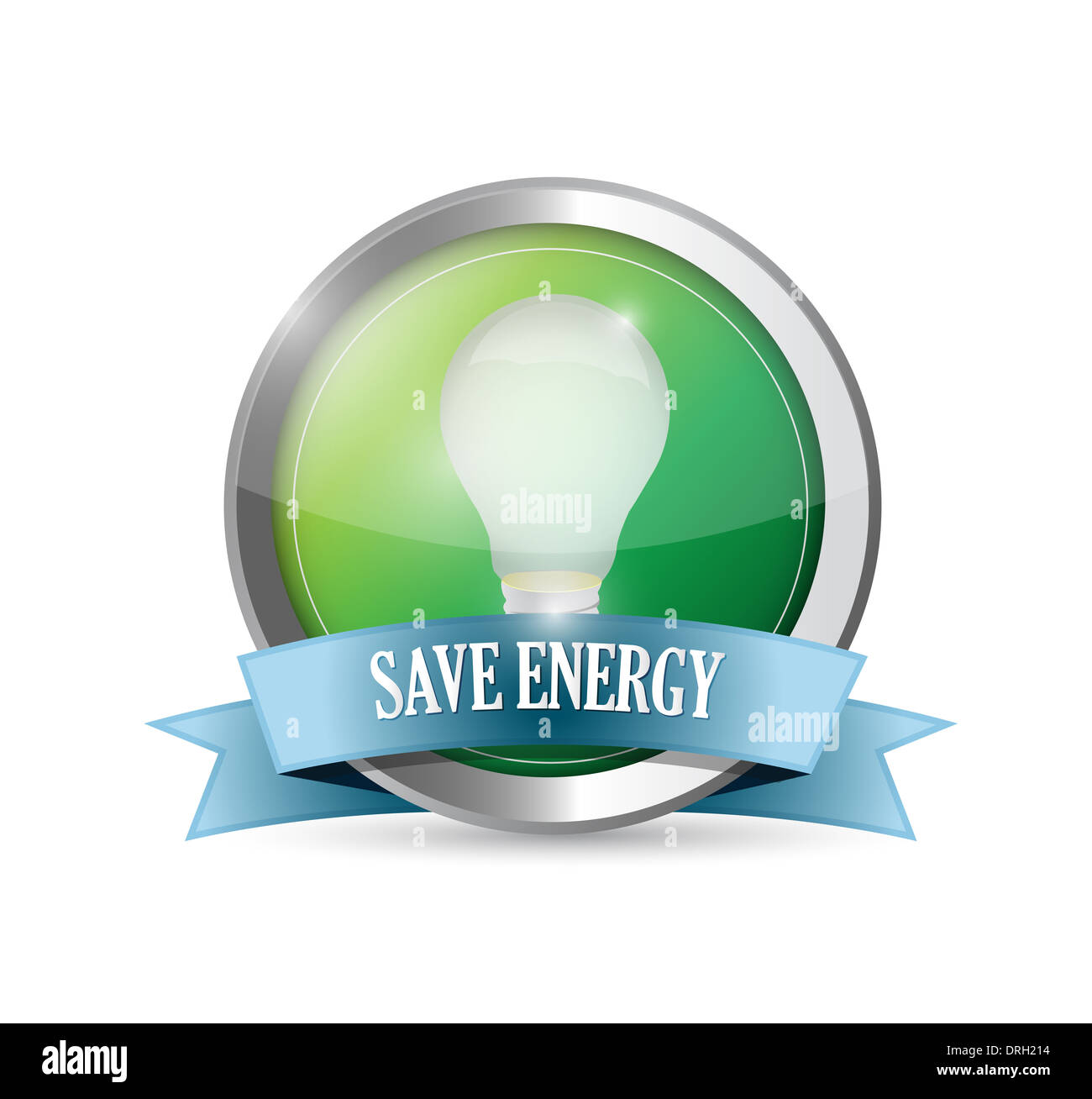 Energy saving and simple light. illustration design over white Stock ...