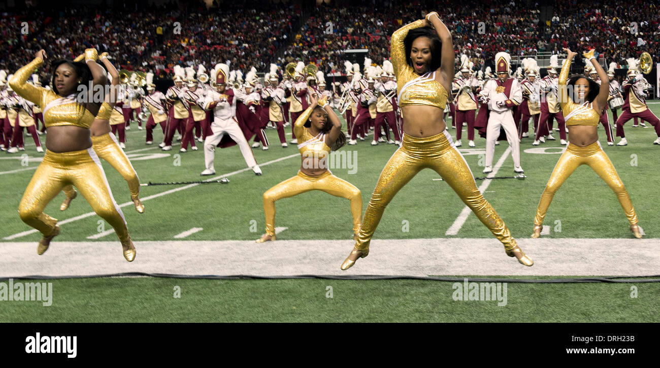 Atlanta, Georgia, USA. 25th Jan, 2014. The Marching Wildcats from ...