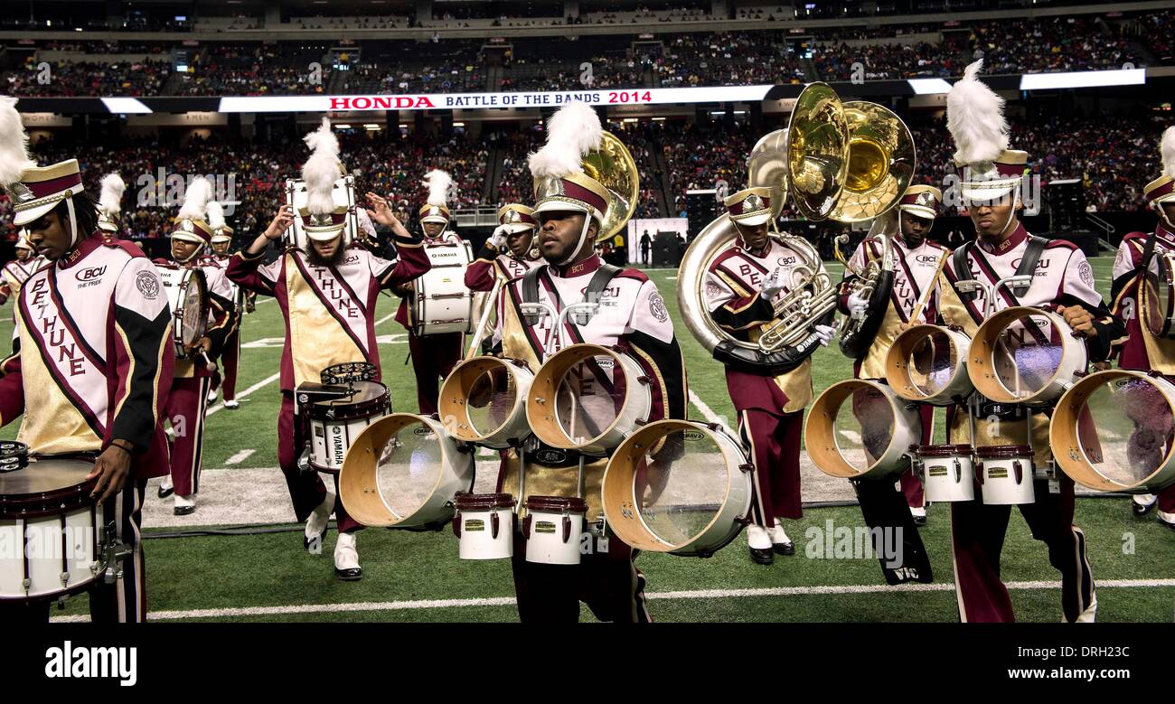 Atlanta, Georgia, USA. 25th Jan, 2014. The Marching Wildcats from ...