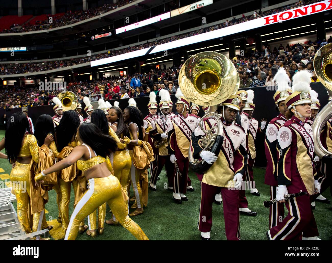 Atlanta, Georgia, USA. 25th Jan, 2014. The Marching Wildcats from ...