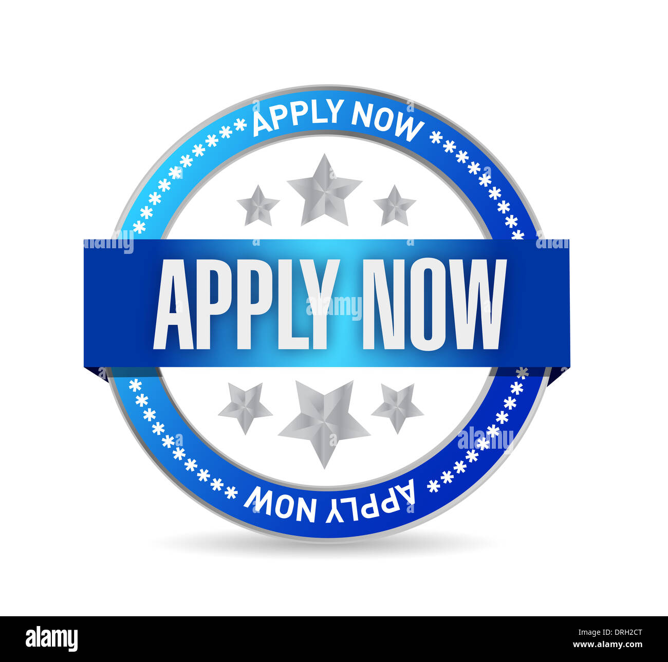 apply now seal illustration design over a white background Stock Photo ...