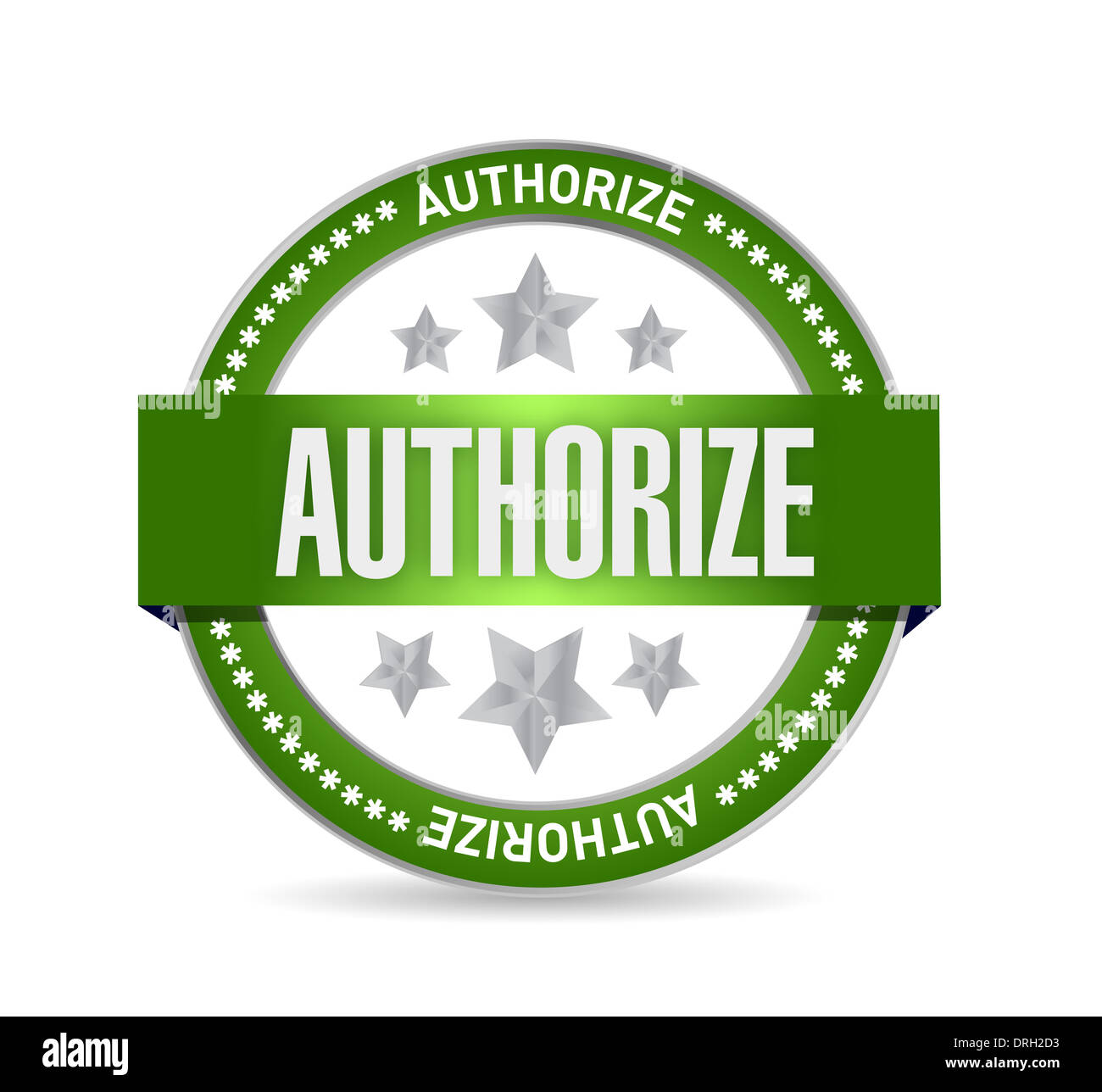 authorized seal stamp illustration design over a white background Stock ...