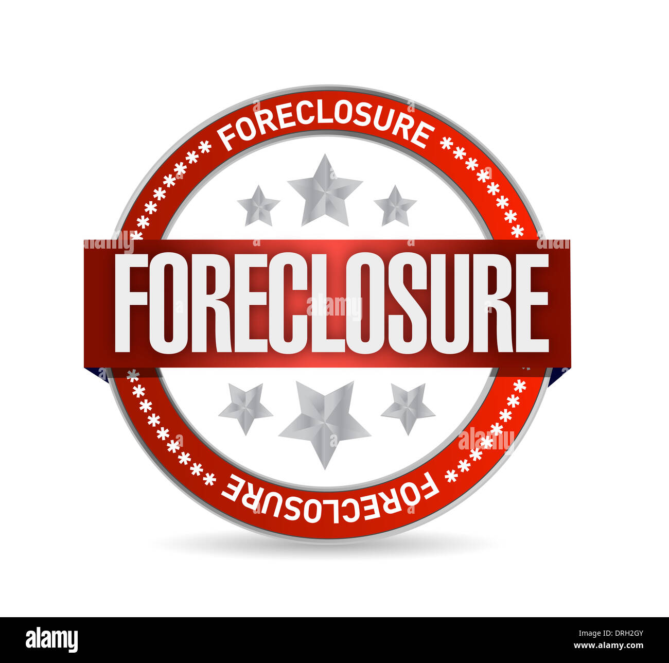foreclosure seal stamp illustration design over a white background ...