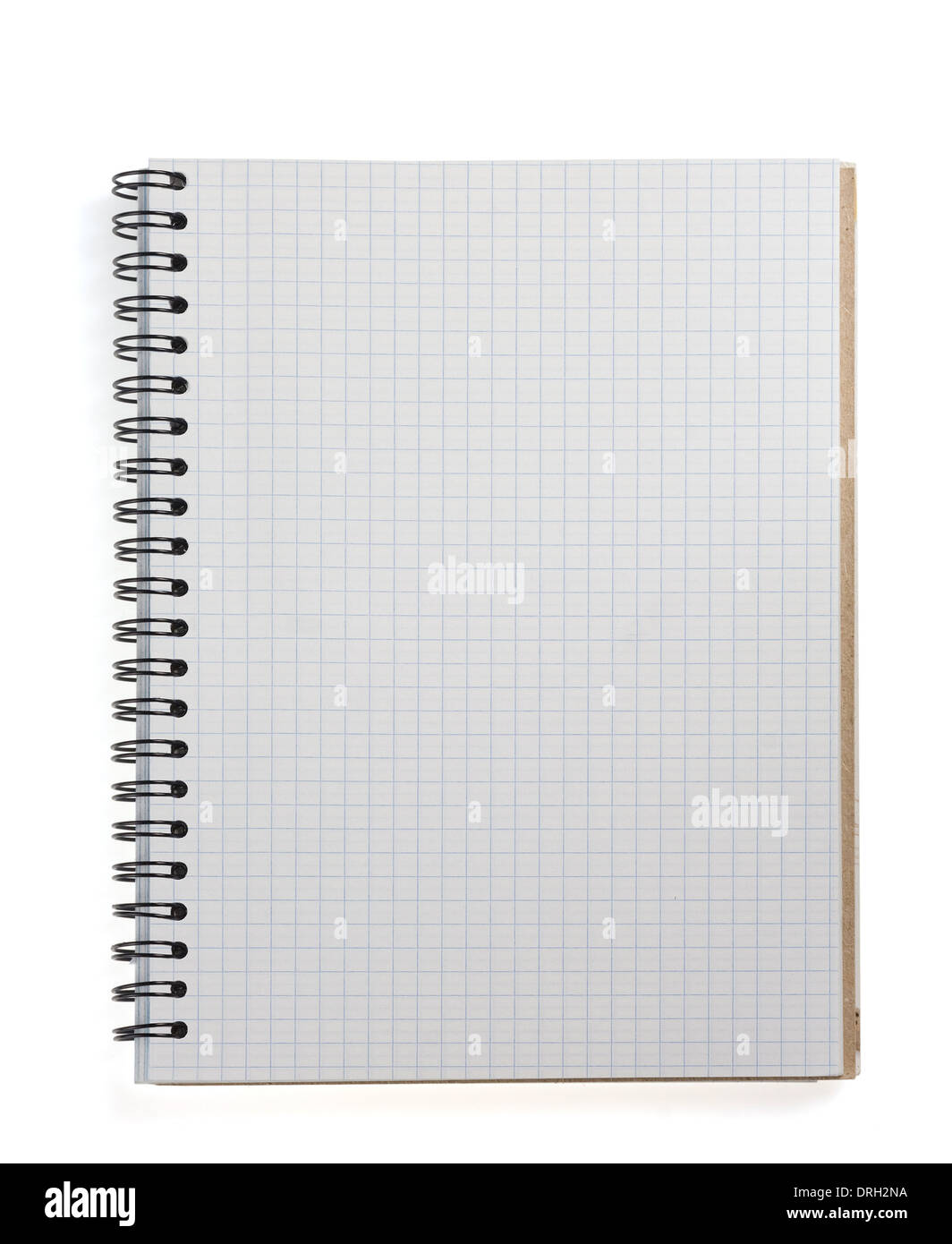 checked note paper isolated on white background Stock Photo - Alamy