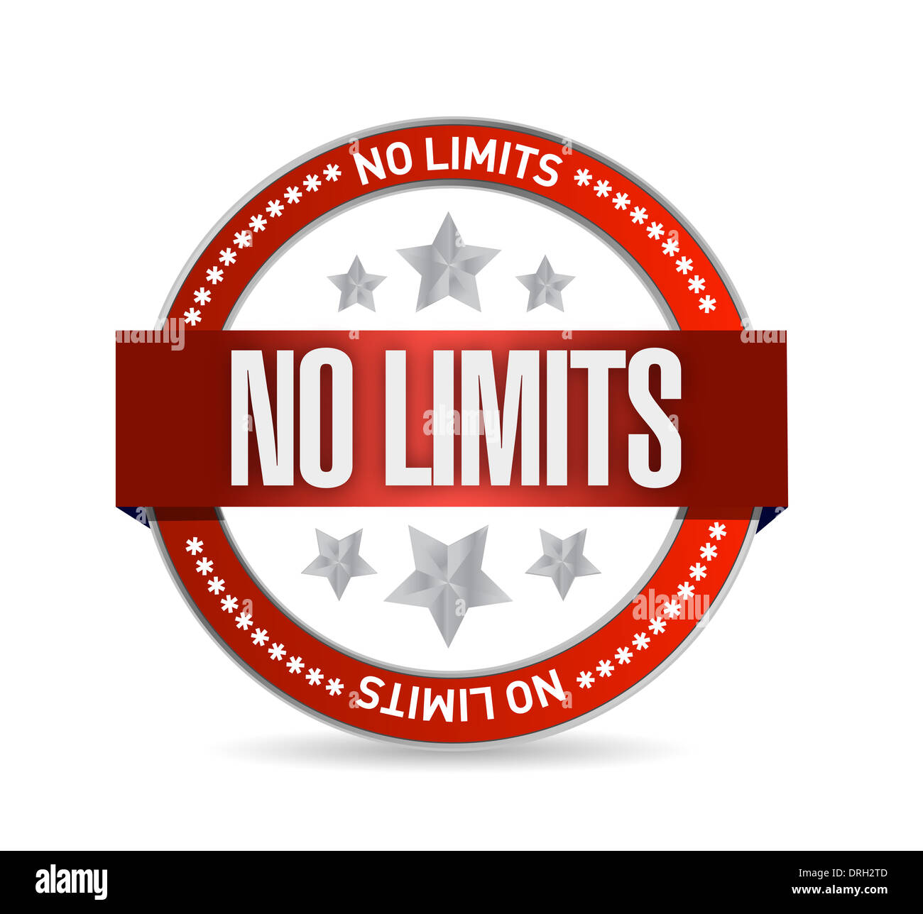 no limits seal illustration design over a white background Stock Photo ...