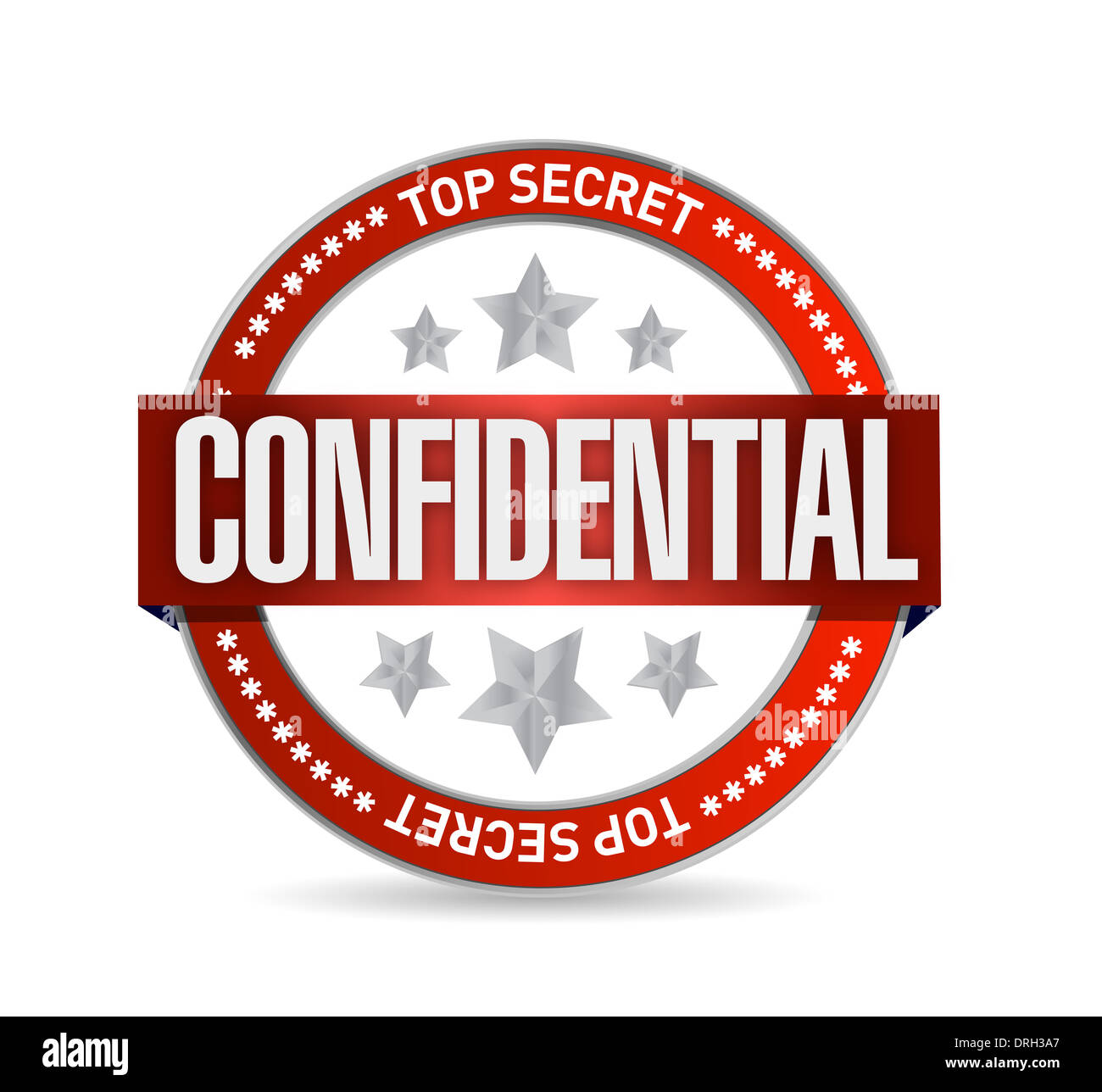 confidential seal illustration design over a white background Stock ...