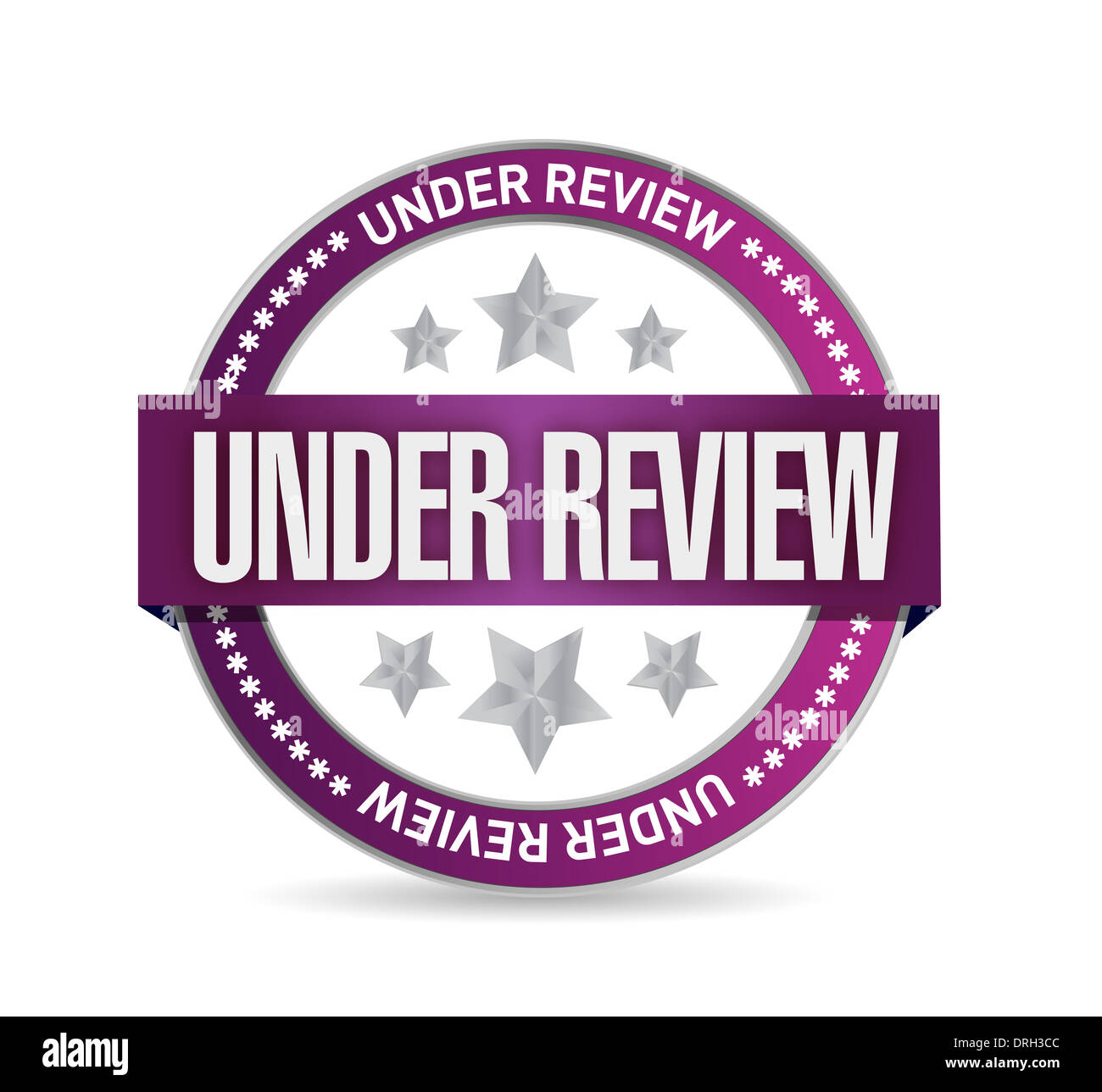 under review seal illustration design over a white background Stock ...