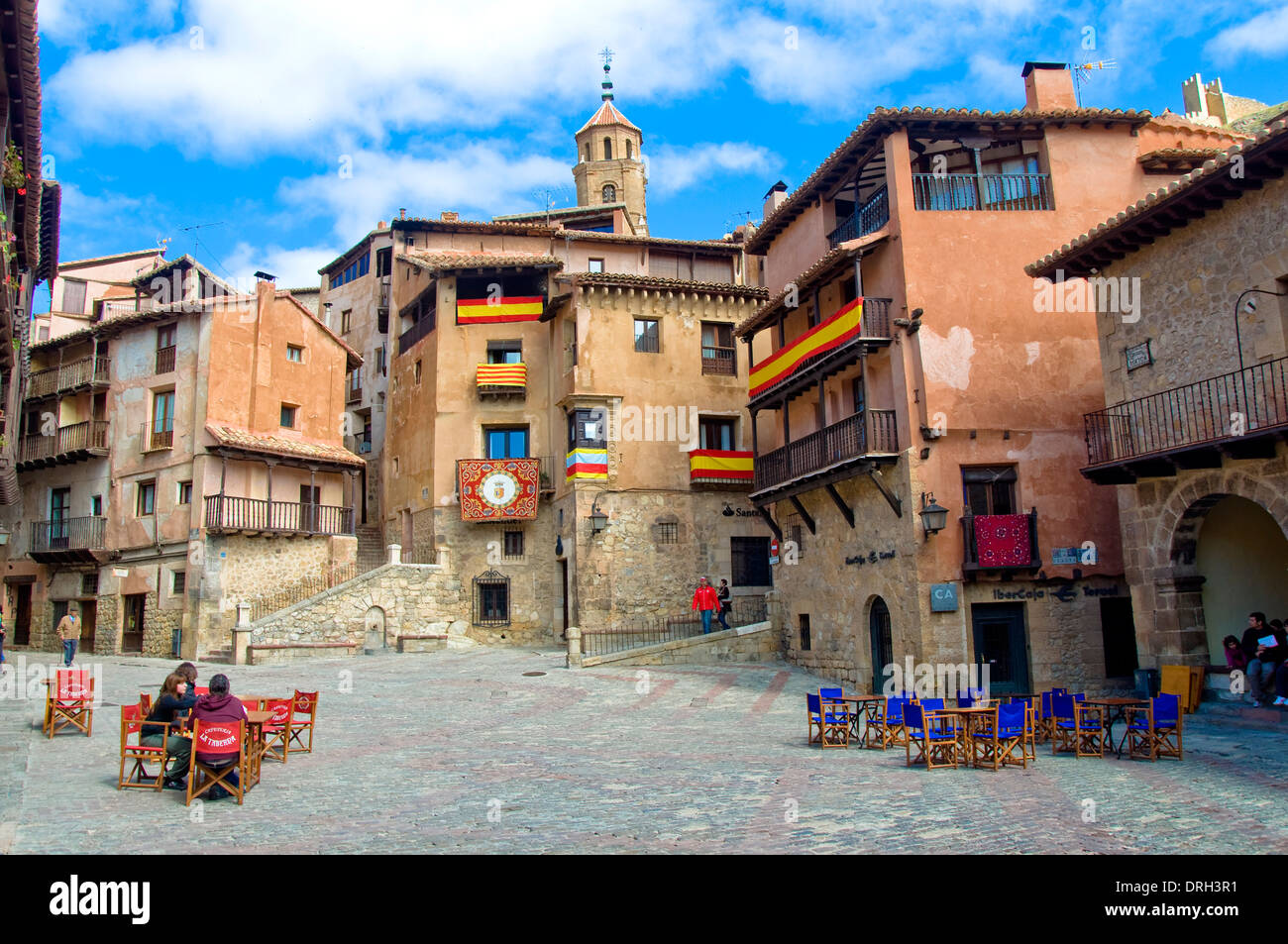 Albarracin teruel province aragon spain espana plaza mayor hi-res stock ...