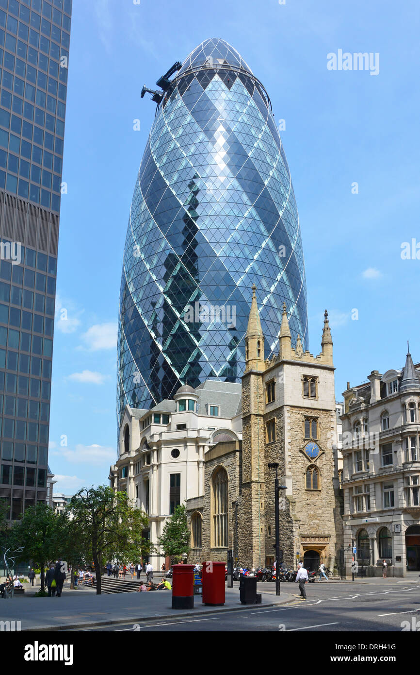 Modern architecture Gherkin London landmark skyscraper office block ...