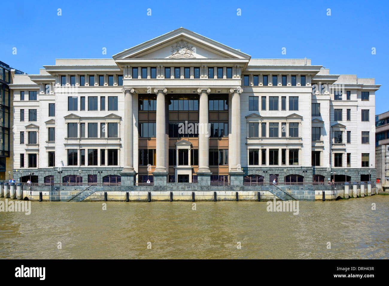 The classical granite and limestone riverside facade of the Vintners ...