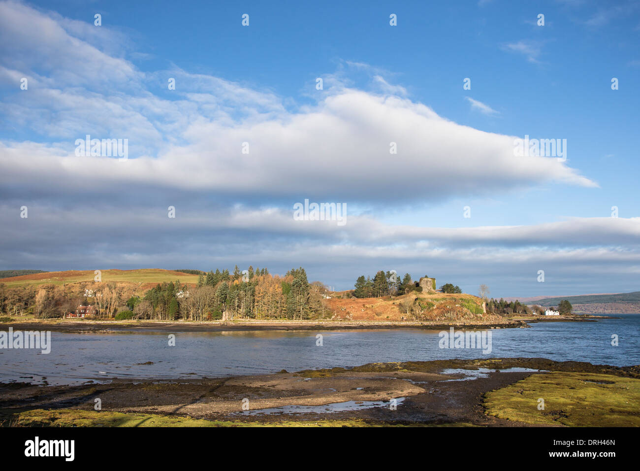 Aros Castle ruins on the Isle of Mull Stock Photo - Alamy