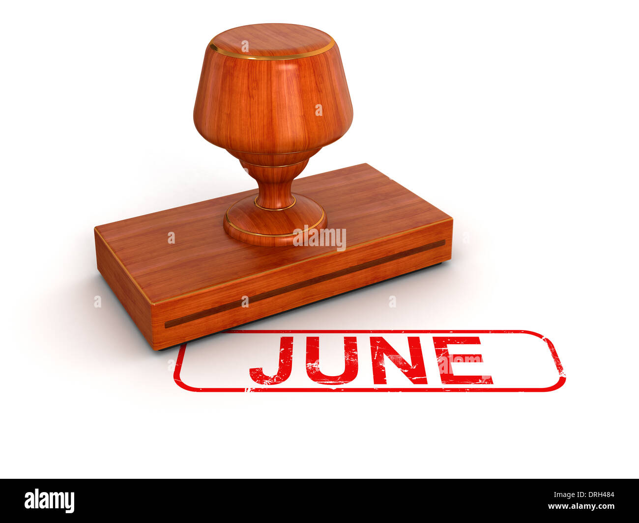Rubber Stamp June (clipping path included Stock Photo - Alamy