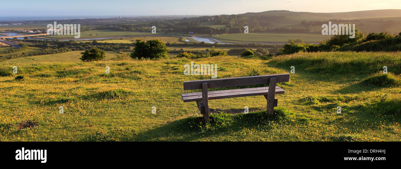 Summer Landscape over the River Adur valley , South Downs National Park ...