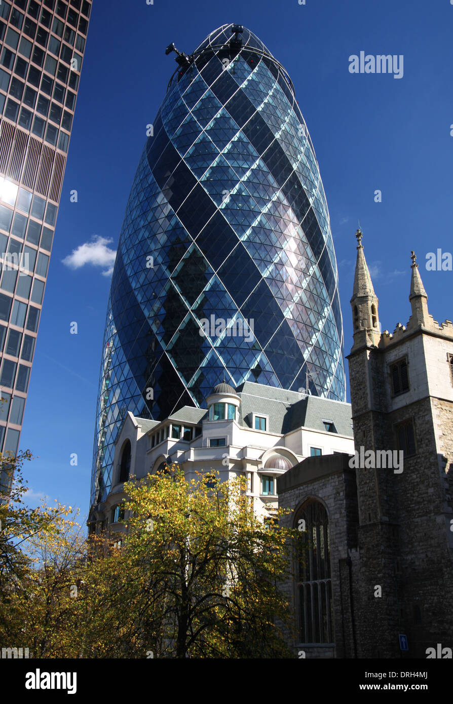 The Gherkin building in London Stock Photo - Alamy