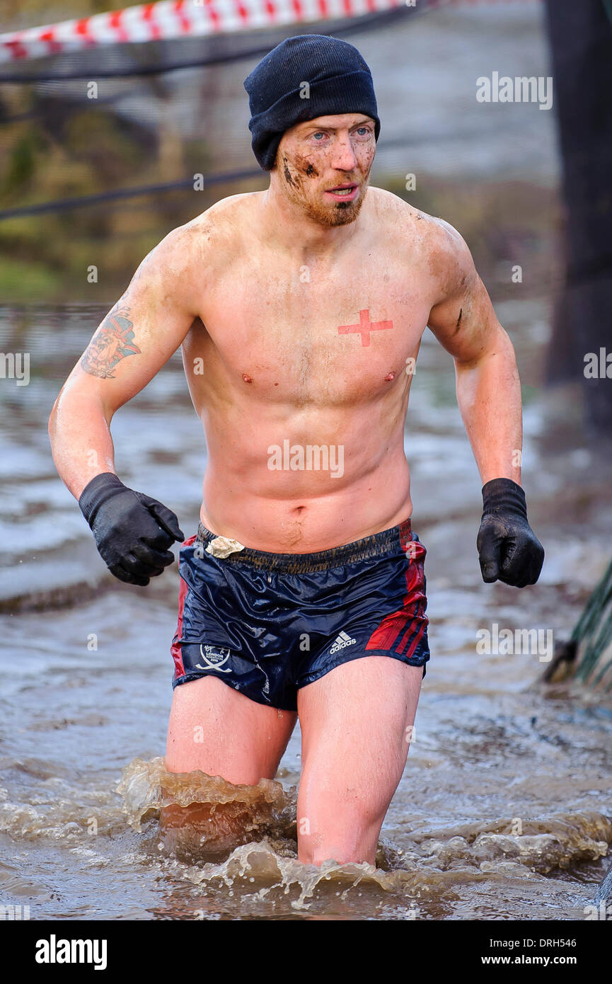Perton, UK. 26th Jan, 2013. Challengers take part in the 'killing ...