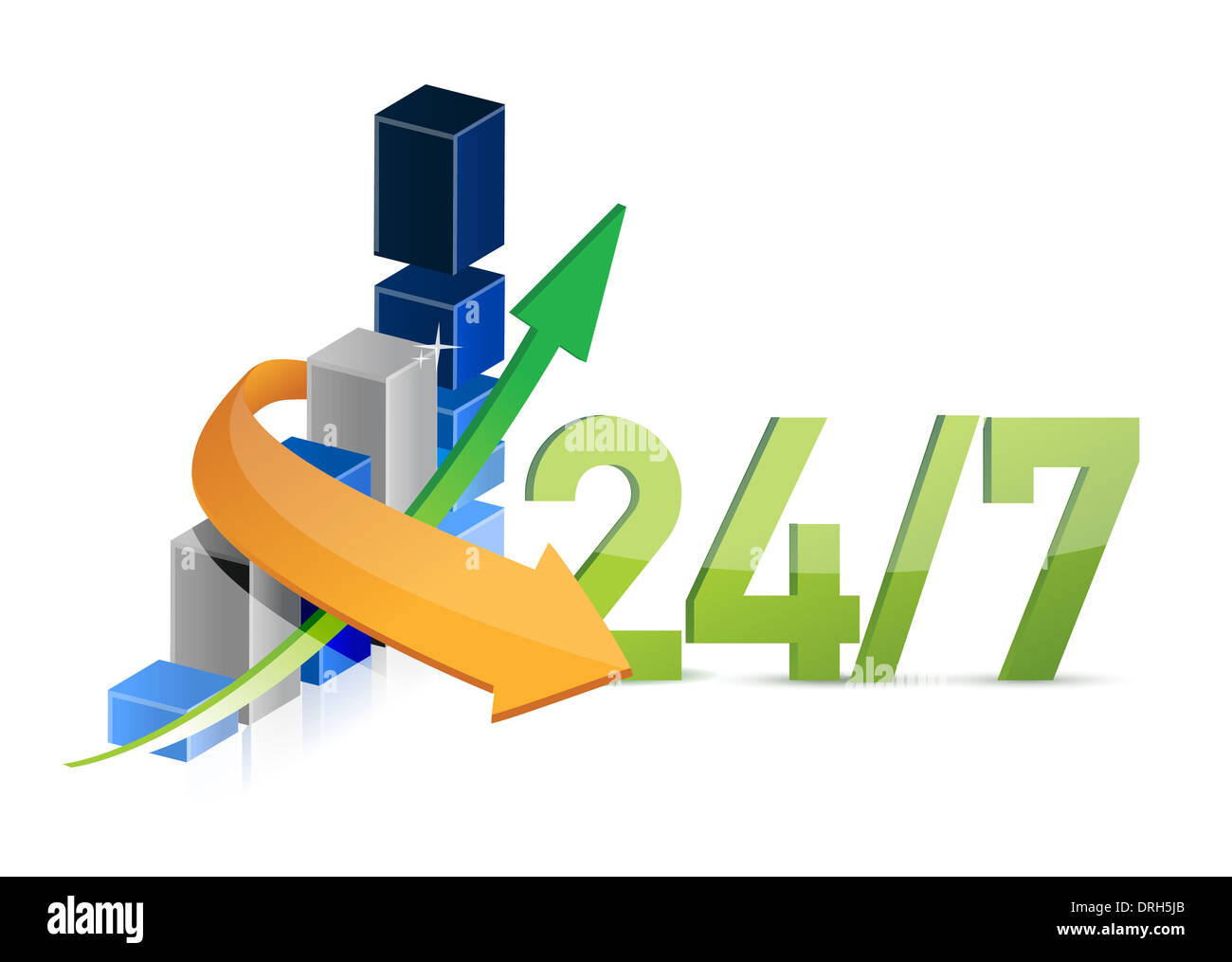 business 24 7 service moving concept illustration design Stock Photo ...