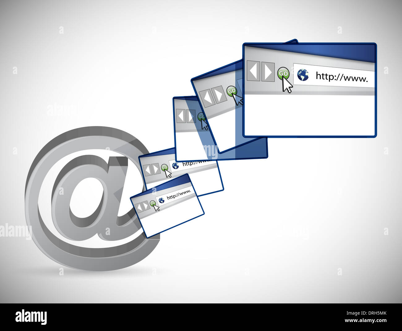 online browser pages concept illustration design over a white ...