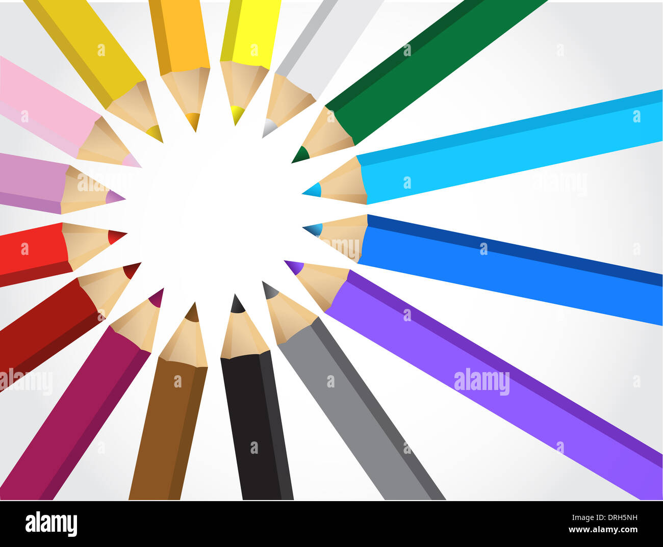 Set of crayons illustration design on a white background Stock Photo ...