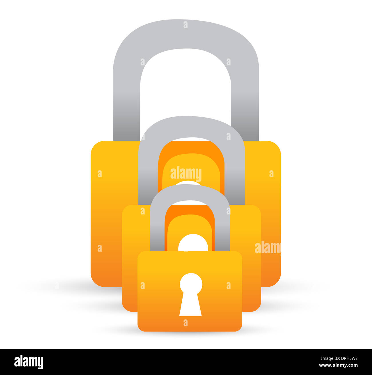 set of lock illustration design over white background Stock Photo - Alamy