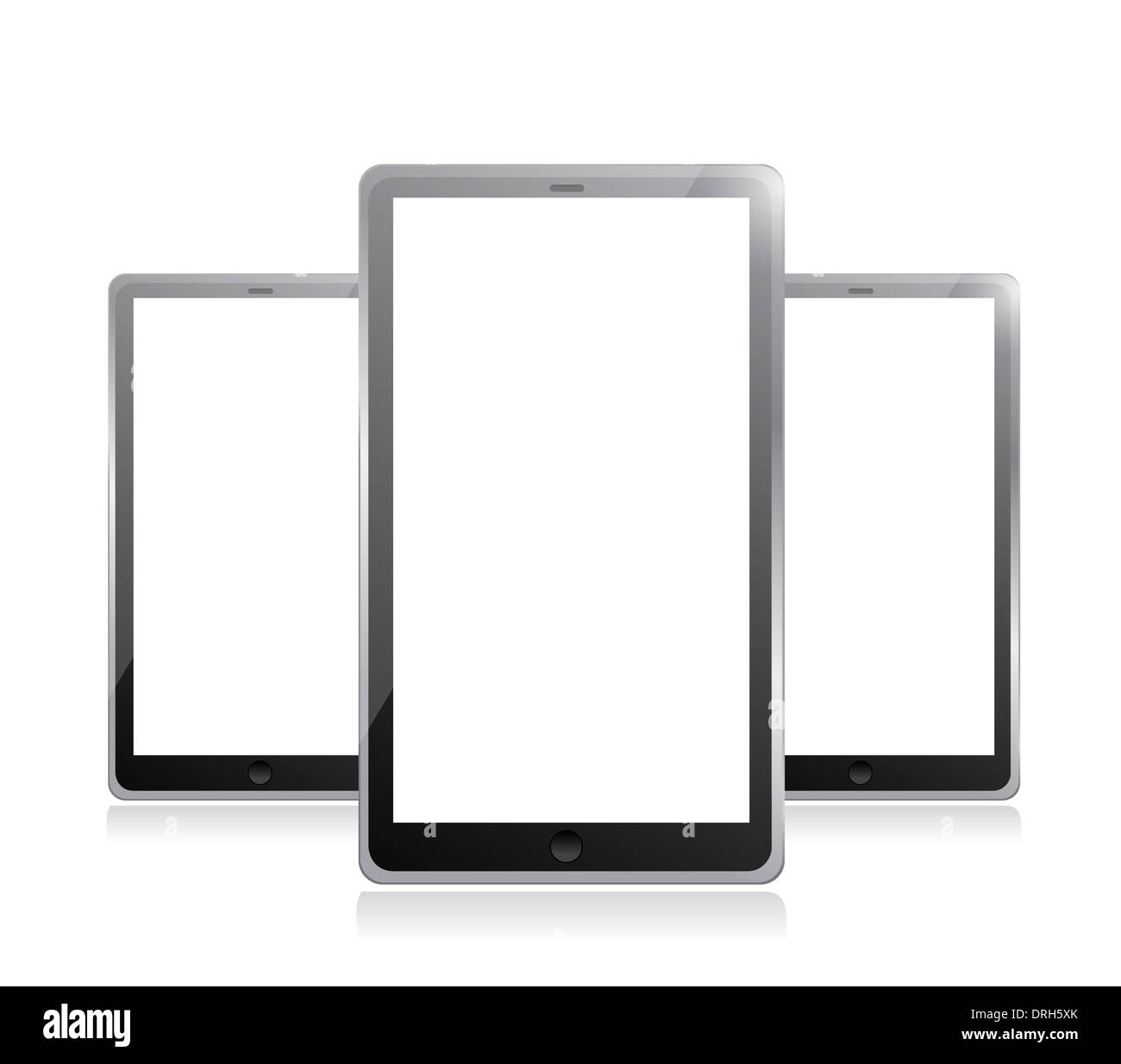 Black tablets pc illustration design on white background Stock Photo ...